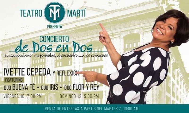 Ivette Cepeda se presenta el fin de semana en el Teatro Martí